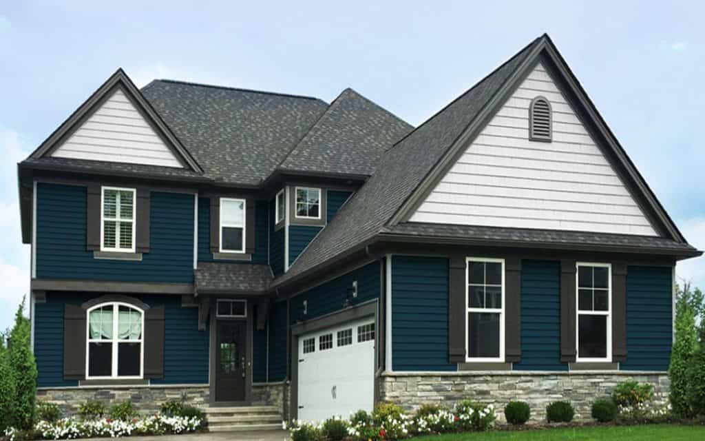 33 Blue Vinyl Siding House Ideas